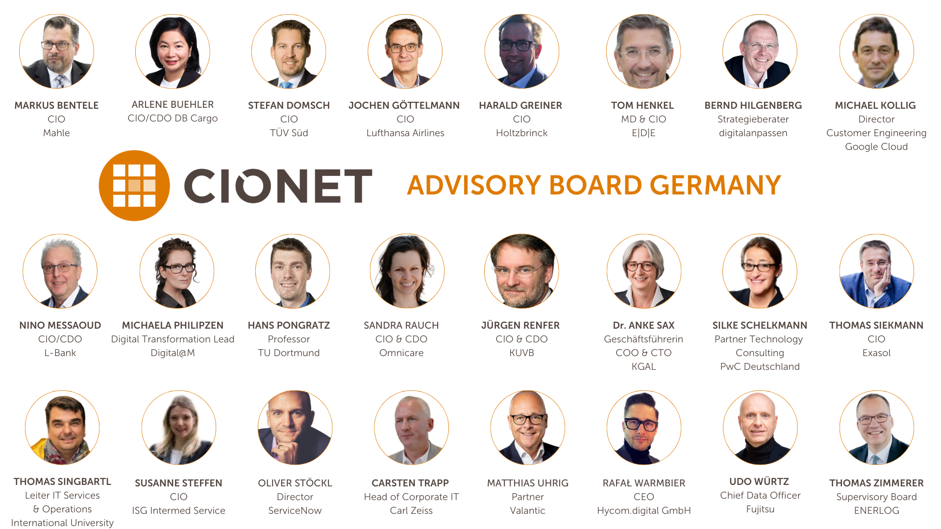 Arlene Bühler: CIONET Advisory Board Mitglied
